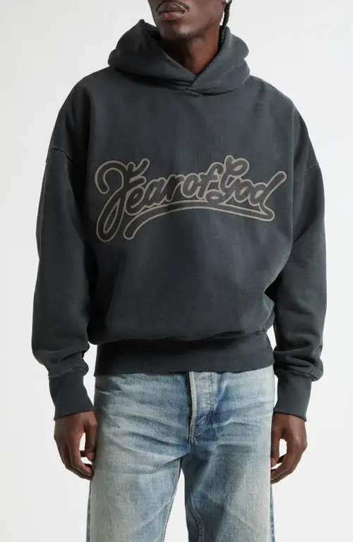Fear Of God Classic Fit Logo Graphic Hoodie