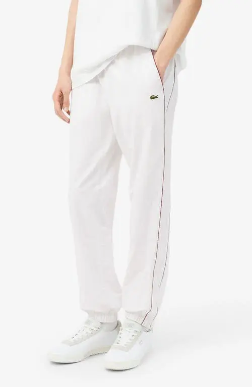 Lacoste Track Pants - White/bordeaux
