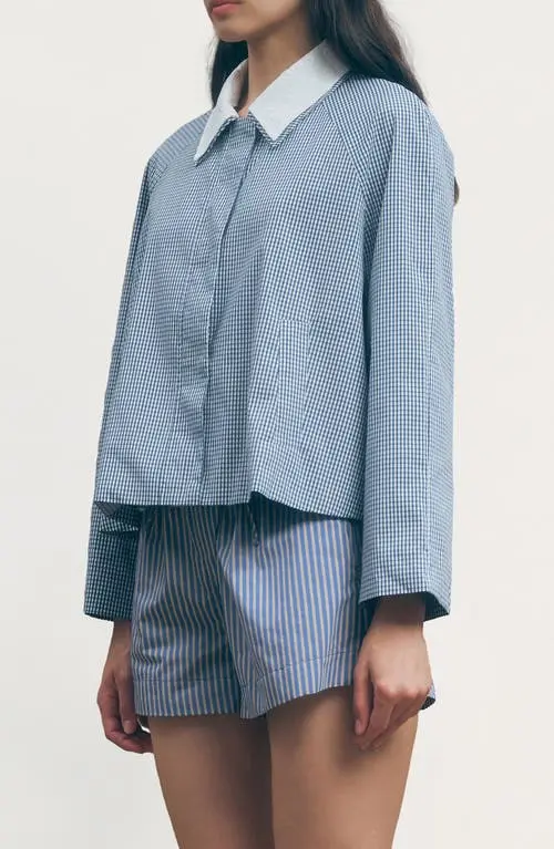 MAUDE CLUB Milton Cotton Gingham Jacket