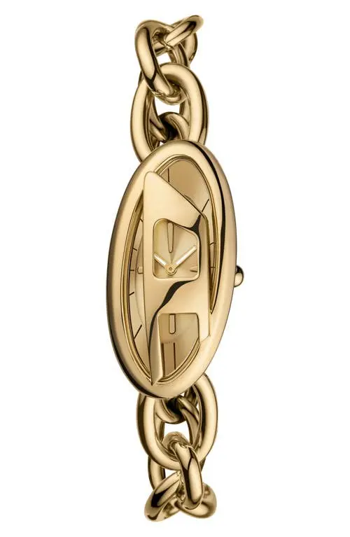 DIESEL® D-era Oval Tone Bracelet Watch - Gold