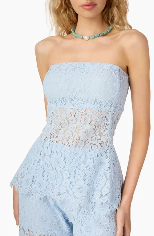 Cami Nyc Bijou Strapless Sheer Lace Top - Dew