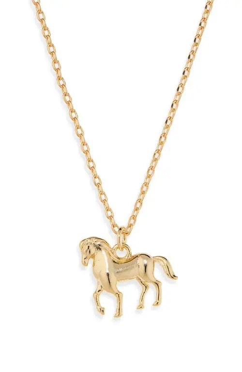 Estée Lauder Horse Pendant Necklace - Gold