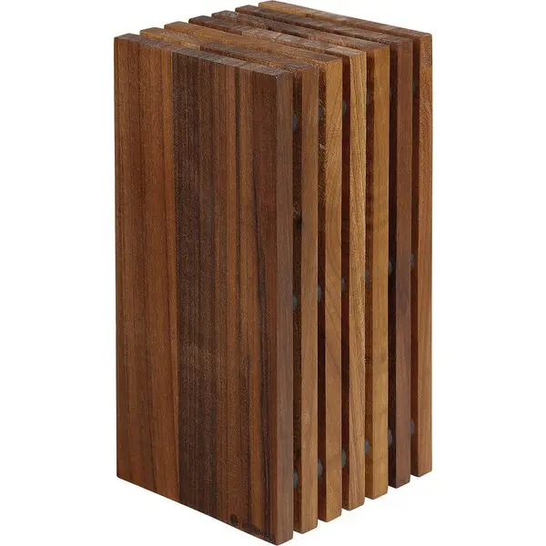 ZASSENHAUS Slotted Wood Knife Block - Walnut