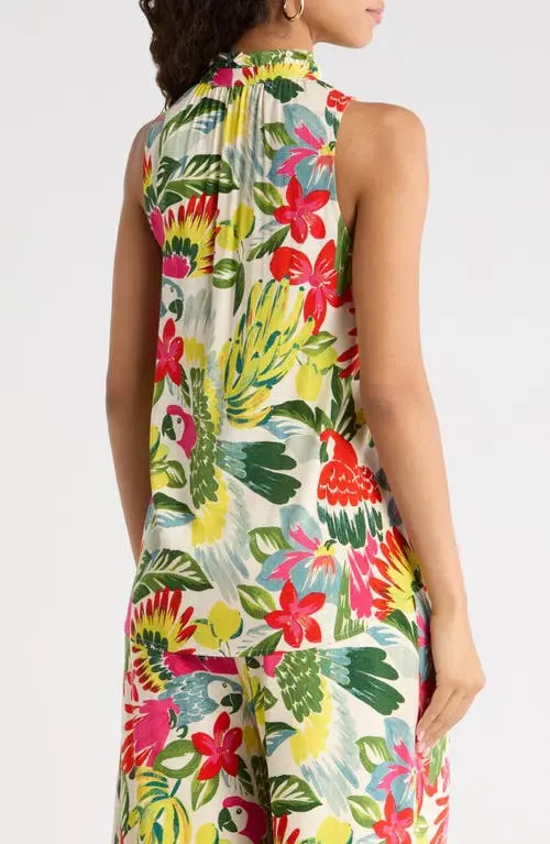 SUGARLIPS Sleeveless Split Neck Top