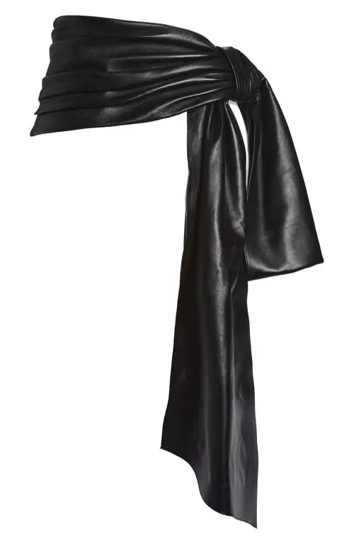 Chloé Bow Leather Belt - Black