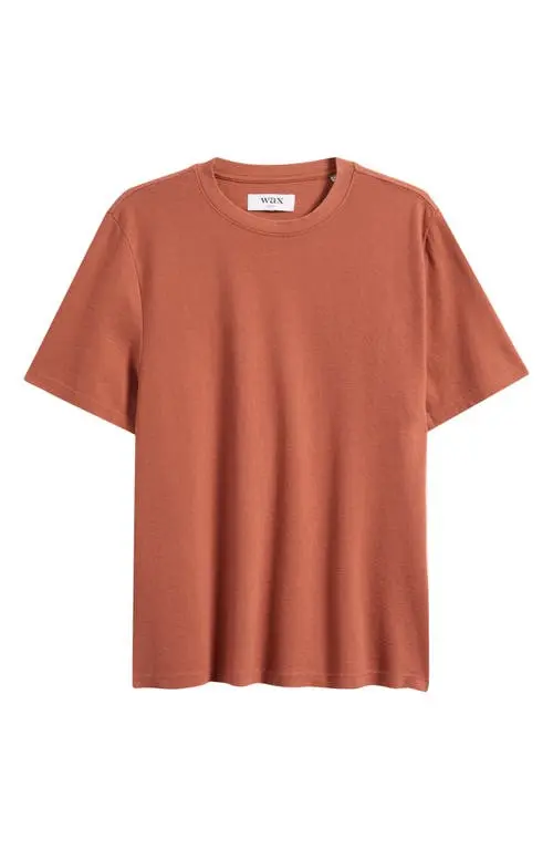 WAX LONDON Dean Organic Cotton T-shirt - Rust