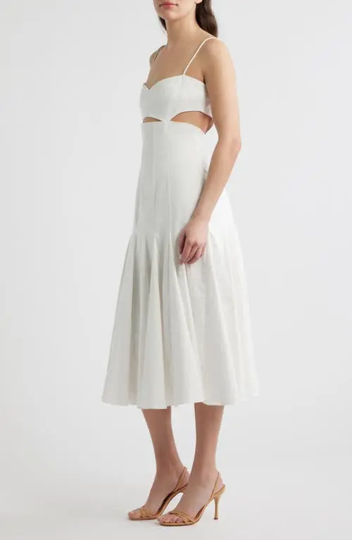Black Halo Erica Cutout Midi Dress - White
