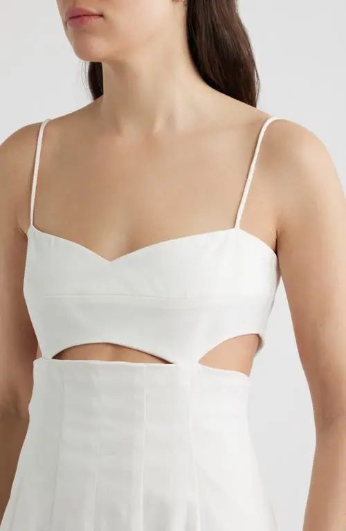 Black Halo Erica Cutout Midi Dress - White