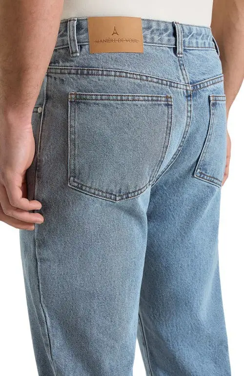 Manière De Voir Tapered Fit Jeans - Mid Blue