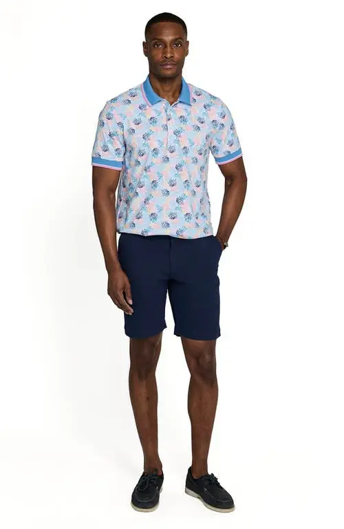 CON.STRUCT Slim Fit Coral Cluster Polo Short Sleeve Shirt - Multi