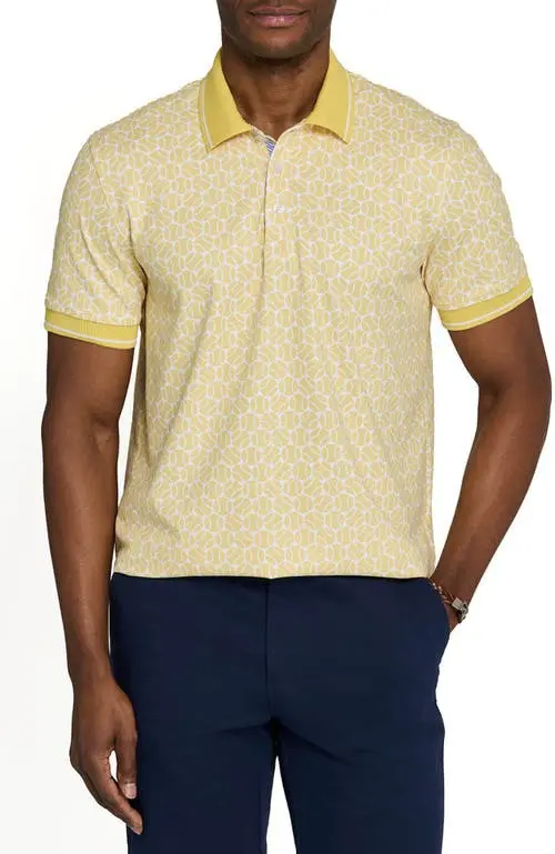 CON.STRUCT Slim Fit Tennis Ball Polo Short Sleeve Shirt - Yellow