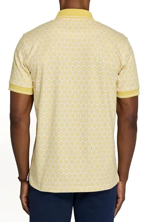 CON.STRUCT Slim Fit Tennis Ball Polo Short Sleeve Shirt - Yellow