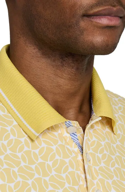 CON.STRUCT Slim Fit Tennis Ball Polo Short Sleeve Shirt - Yellow