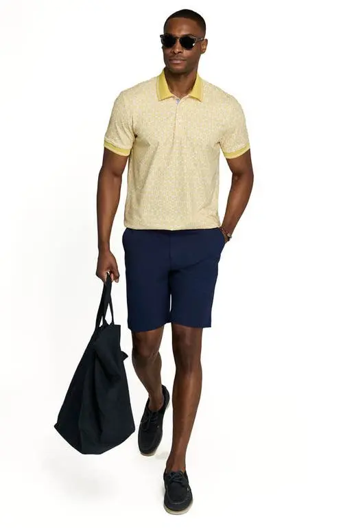 CON.STRUCT Slim Fit Tennis Ball Polo Short Sleeve Shirt - Yellow
