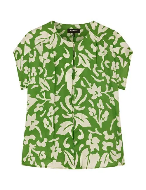 Whistles Floral Keyhole Blouse