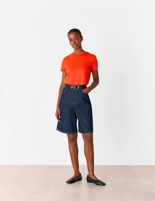 Whistles Posie Double Trim T-shirt - Red