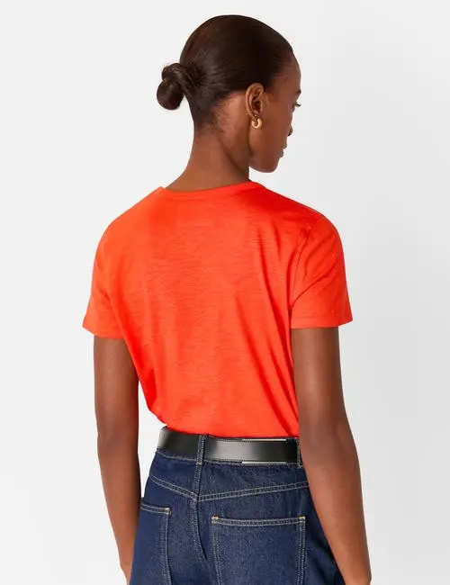 Whistles Posie Double Trim T-shirt - Red