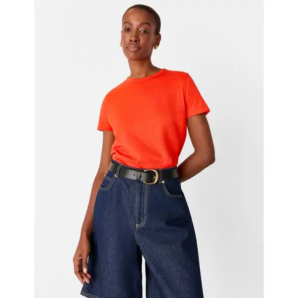 Whistles Posie Double Trim T-shirt - Red