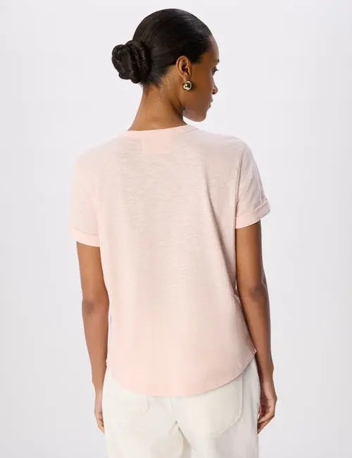 Whistles Emily Ultimate Crew Neck T-shirt - Pale Pink
