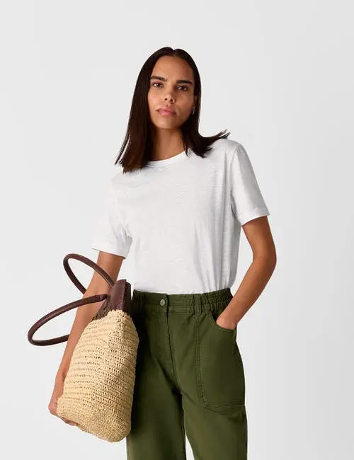 Whistles Emily Ultimate Crew Neck T-shirt - White