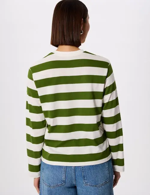 Whistles Relaxed Stripe Long Sleeve Tee