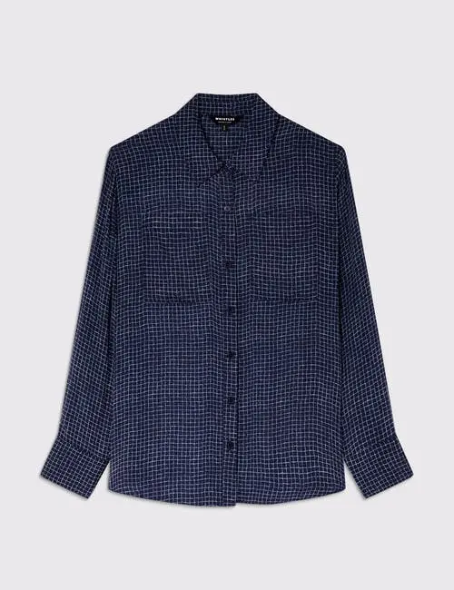 Whistles Grid Print Shirt