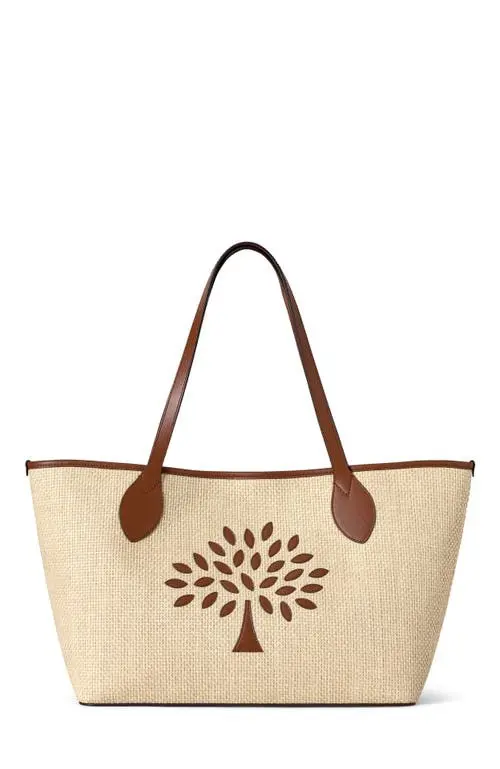 Mulberry Raffia Tree Tote - Ecru-bright Oak