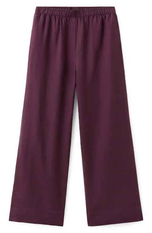 Mango Straight-leg Linen Blend Pants
