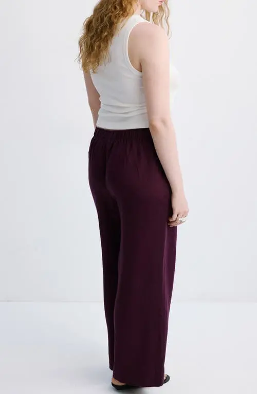 Mango Straight-leg Linen Blend Pants