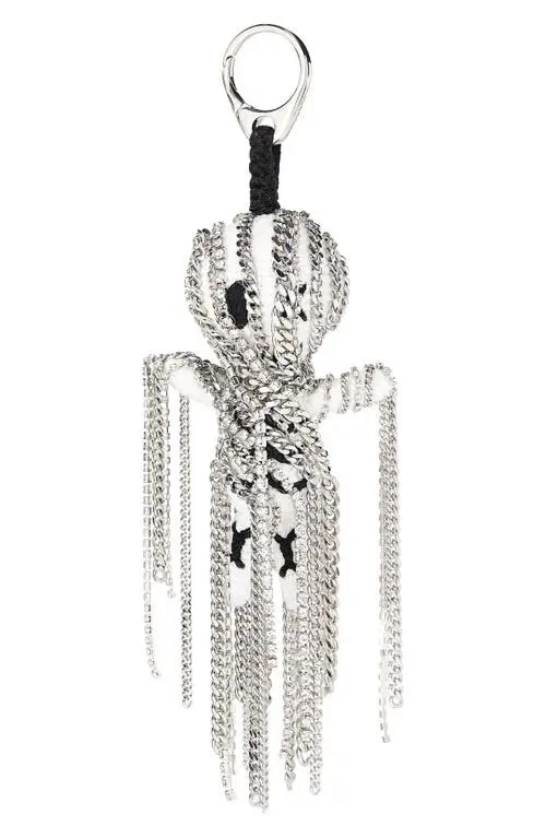 Alexander McQueen The Doll Banshee Bag Charm - Black/white/silver