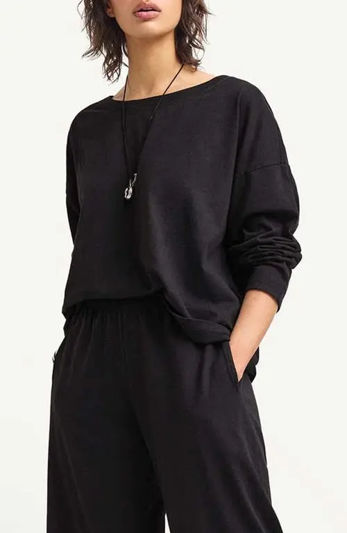 Vitamin A® Relaxed Fit Cotton-blend Sweatshirt - Black