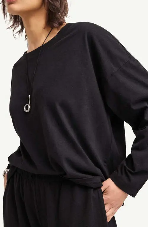 Vitamin A® Relaxed Fit Cotton-blend Sweatshirt - Black