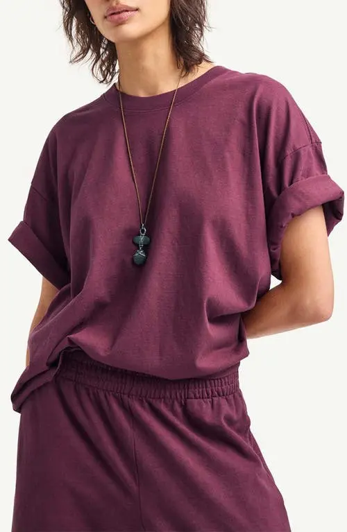 Vitamin A® Oversized Boyfriend T-shirt - Crushed Berry
