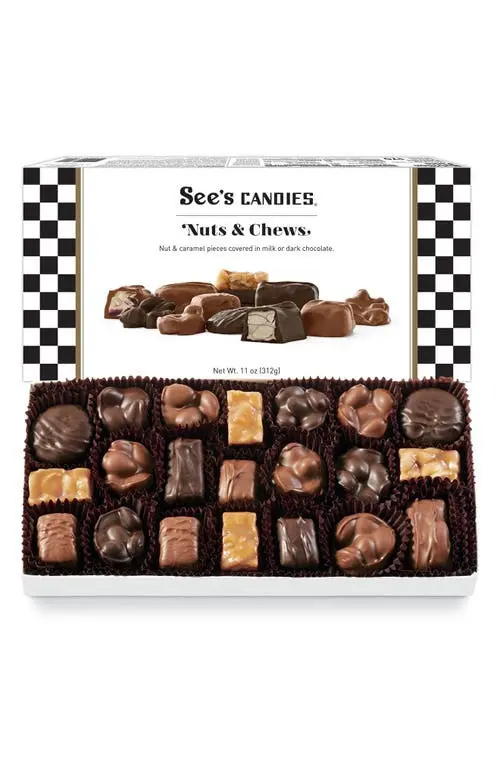 SEE'S CANDIES Nuts & Chews Chocolate Box - No Color