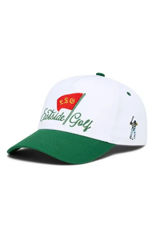 EASTSIDE GOLF Pin High Snapback Baseball Cap - White/verde