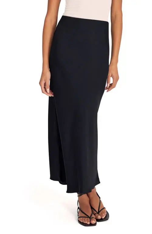FAVORITE DAUGHTER The Favorite Satin Skirt - Black