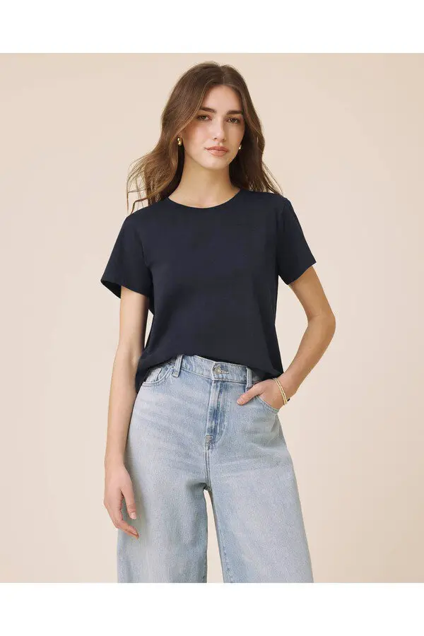 Splendid Louisa Short Sleeve Tee - Black