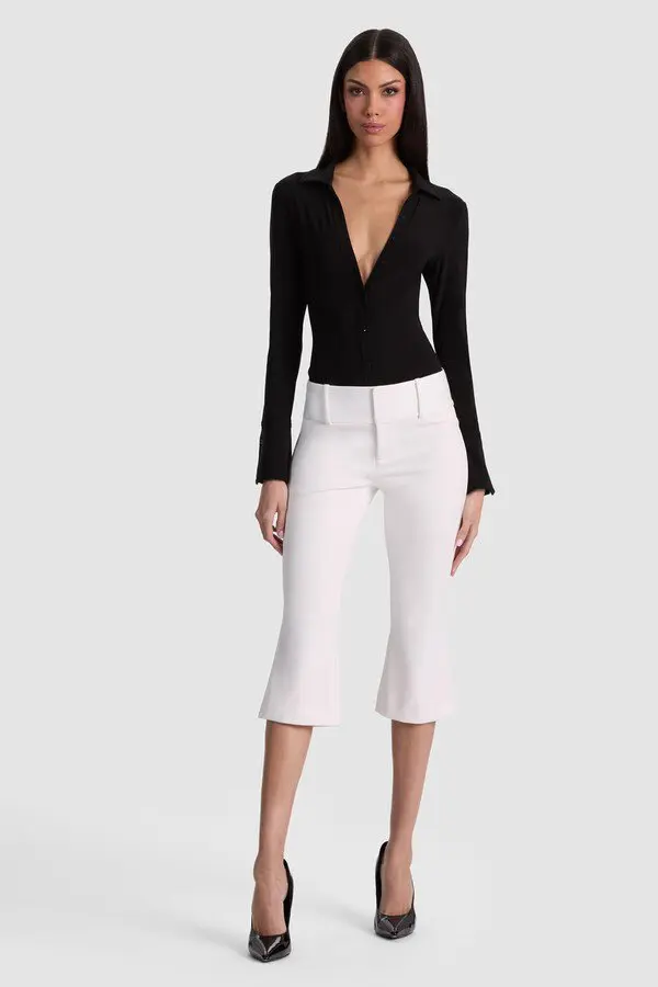 Alice + Olivia Kai Low Rise Capri Trousers