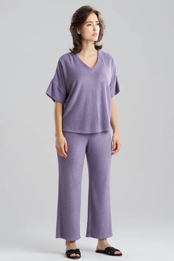 Natori Terry Lounge Top And Pant Set - Grey