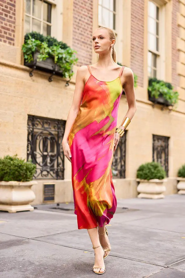 Natori Soleil Slip Dress - Stripe