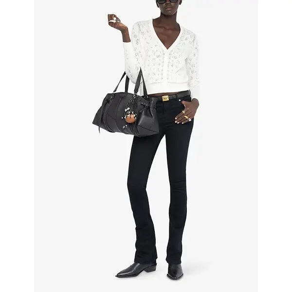 Zadig&Voltaire Manala Pointelle Cotton Cardigan - Eggshell