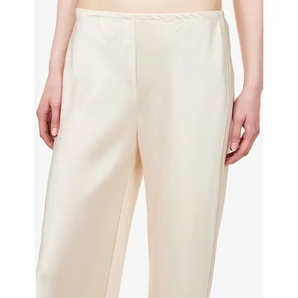 REFORMATION Gale Detachable-scarf Satin Trousers