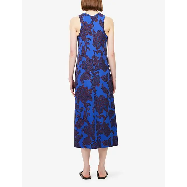ME+EM Floral Sleeveless Cotton Maxi Dress