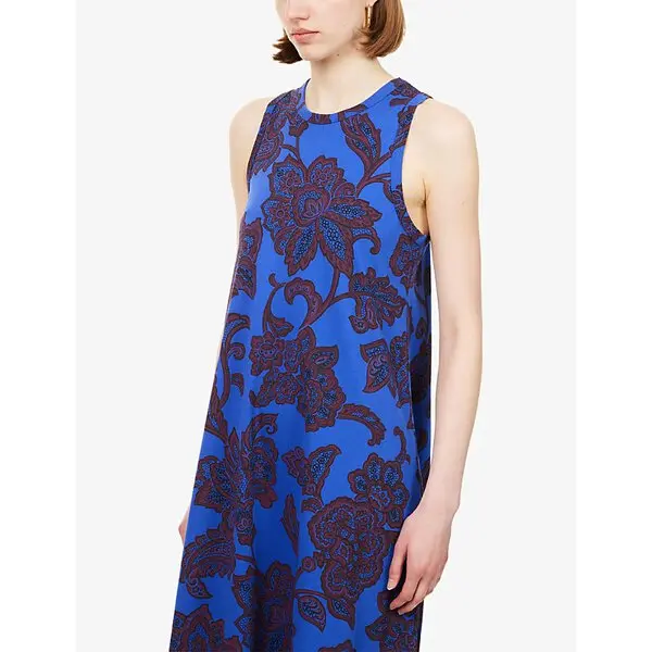 ME+EM Floral Sleeveless Cotton Maxi Dress