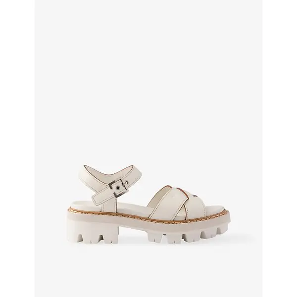 Prada Tread-sole Leather Sandals - Neutral