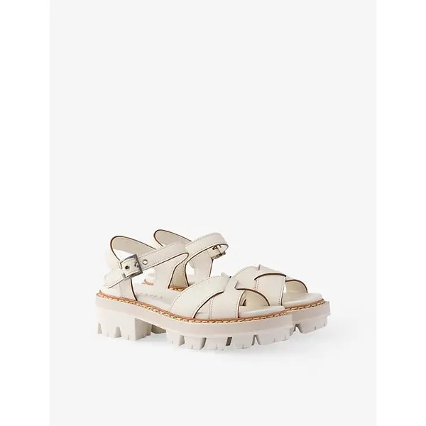 Prada Tread-sole Leather Sandals - Neutral