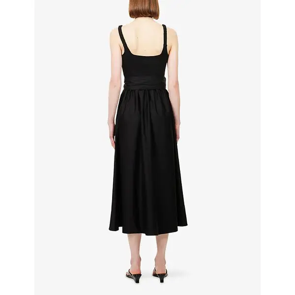 ME+EM Square-neck Sleeveless Maxi Dress