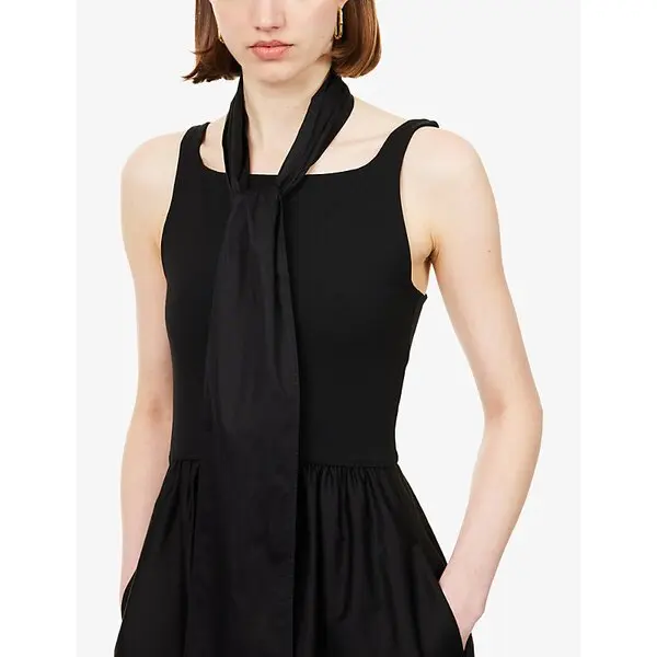 ME+EM Square-neck Sleeveless Maxi Dress