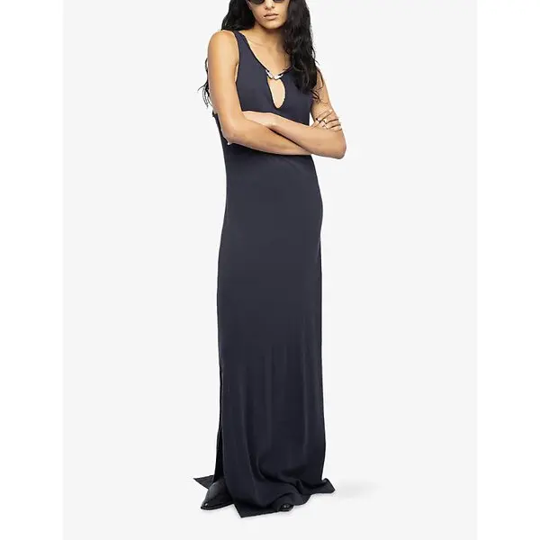 Zadig&Voltaire Tiffania Wings-brooch Maxi Dress