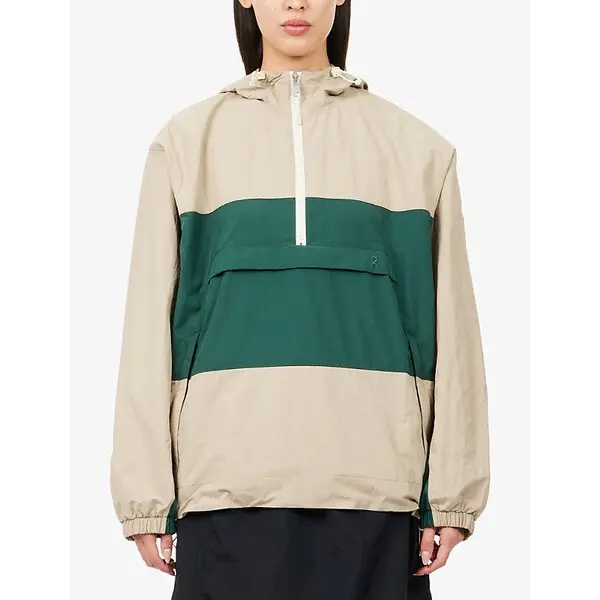 On Zendaya X" Half-zip Color-block Anorak Jacket - Kasha